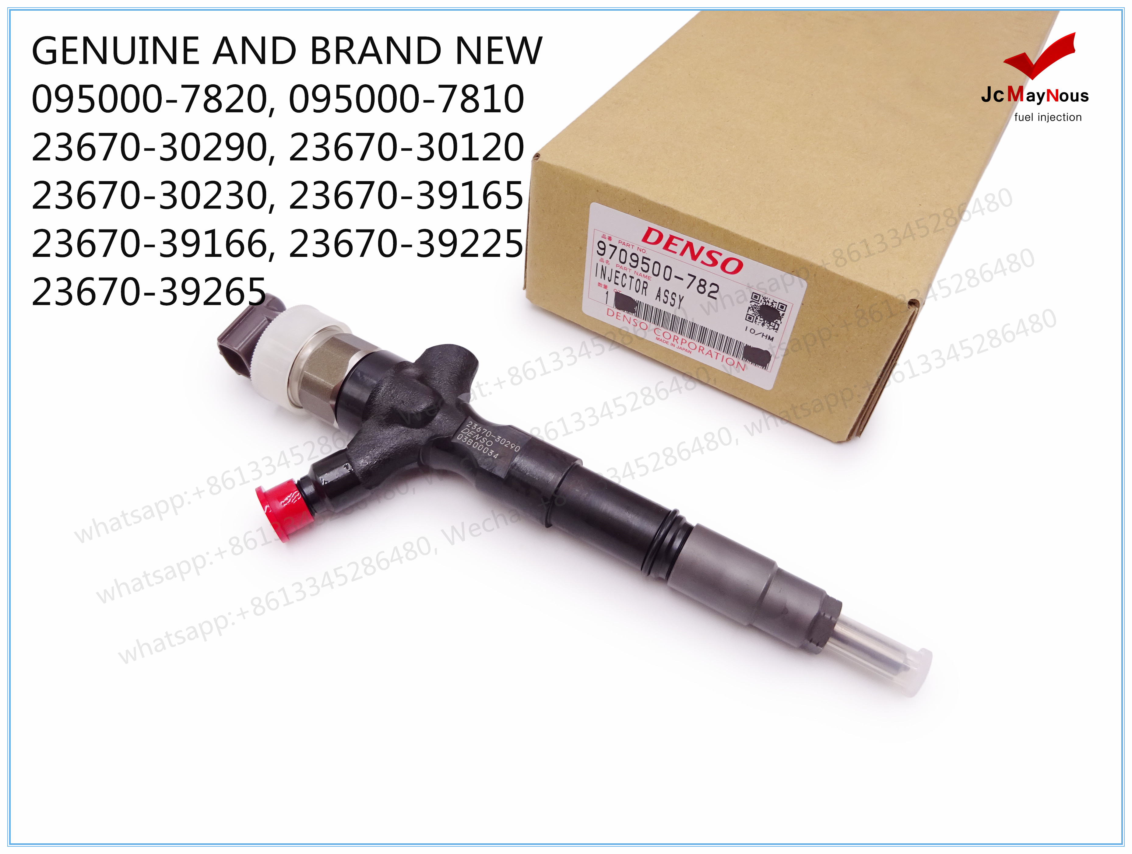 GENUINE AND BRAND NEW DIESEL DENSO FUEL INJECTOR 095000-7820, 095000 ...