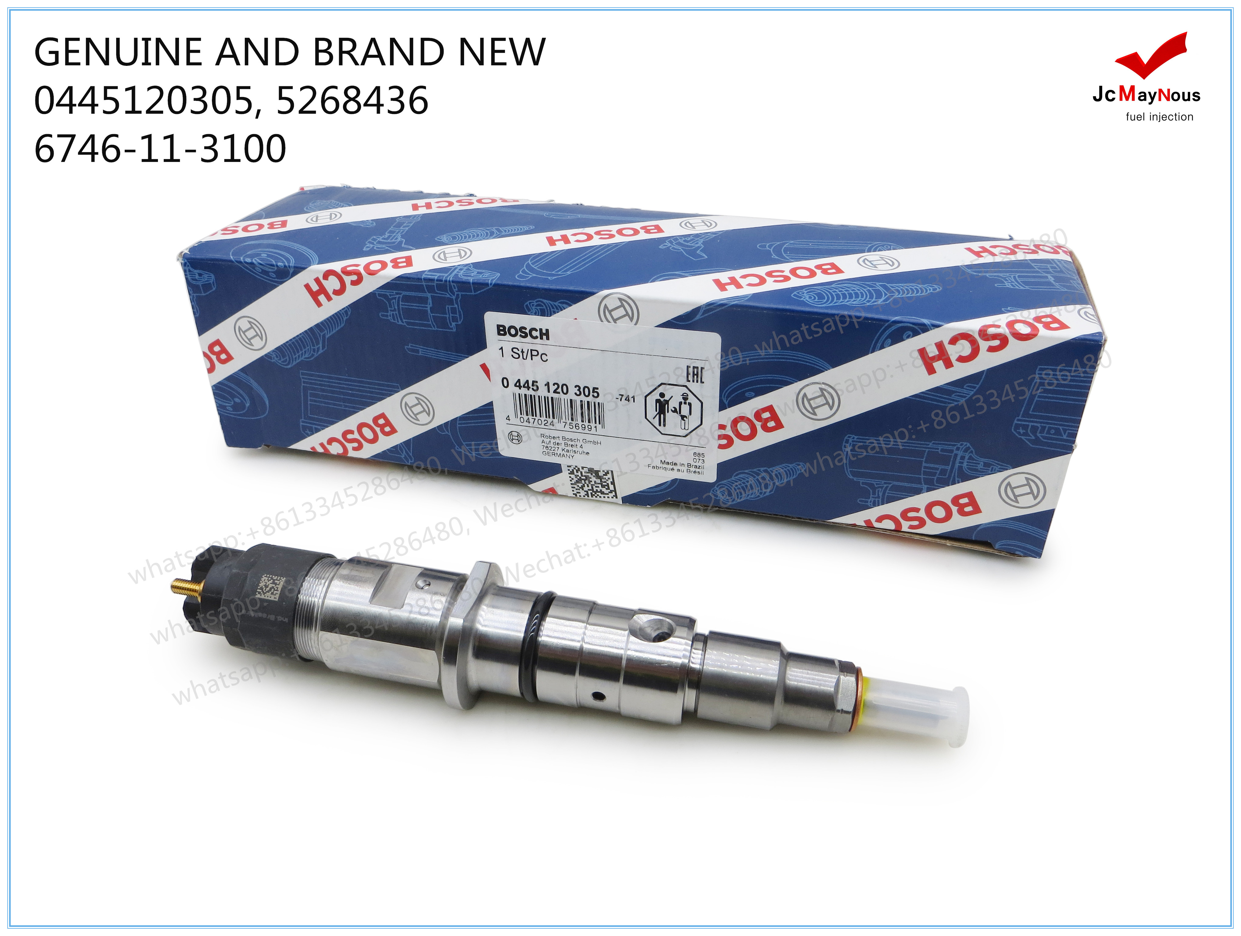 GENUINE AND BRAND NEW BOSCH FUEL INJECTOR 0445120305 5268436 6746-11 ...