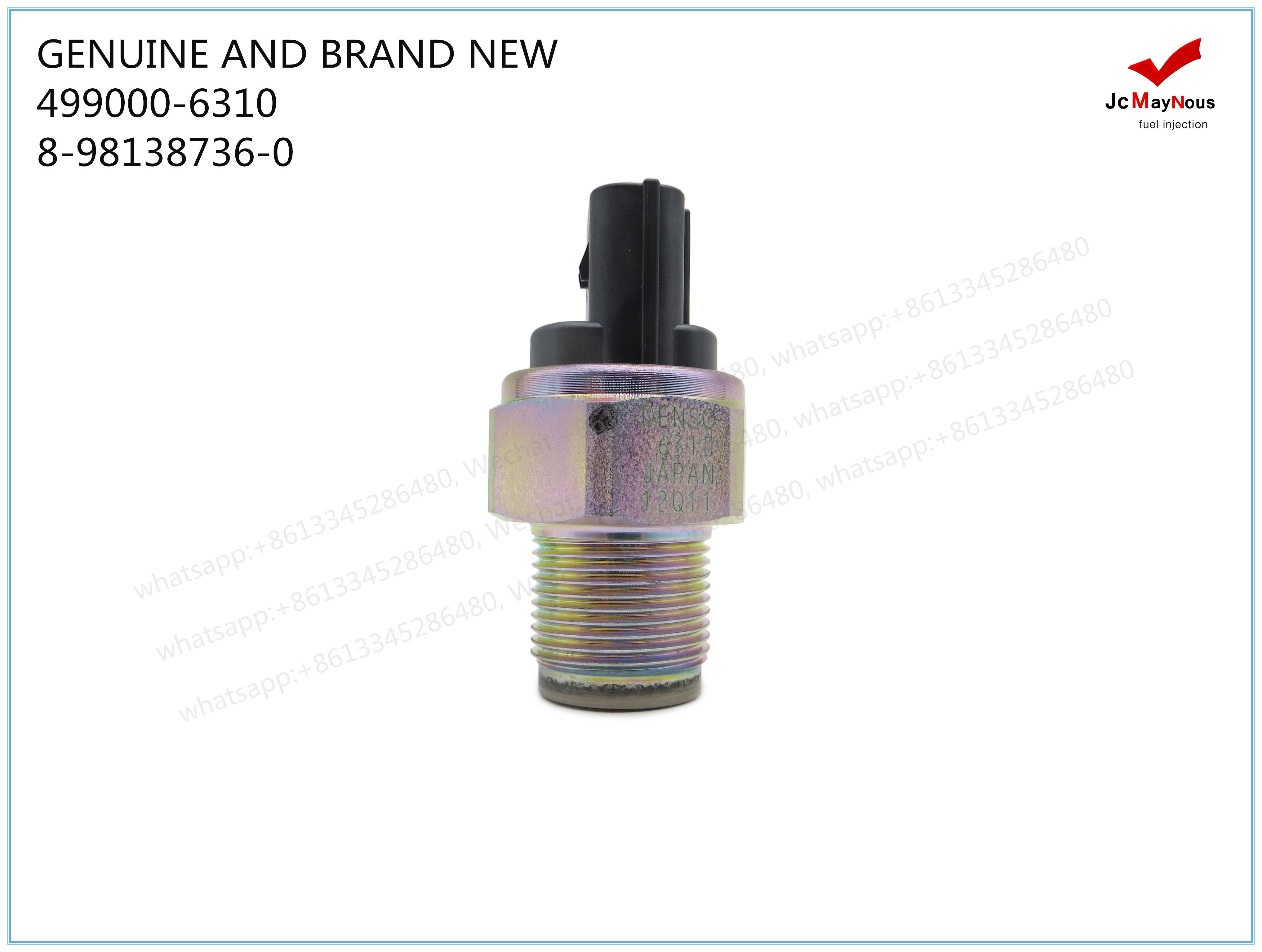GENUINE AND BRAND NEW DIESEL FUEL RAIL PRESSURE SENSOR 499000-6310, 8 ...